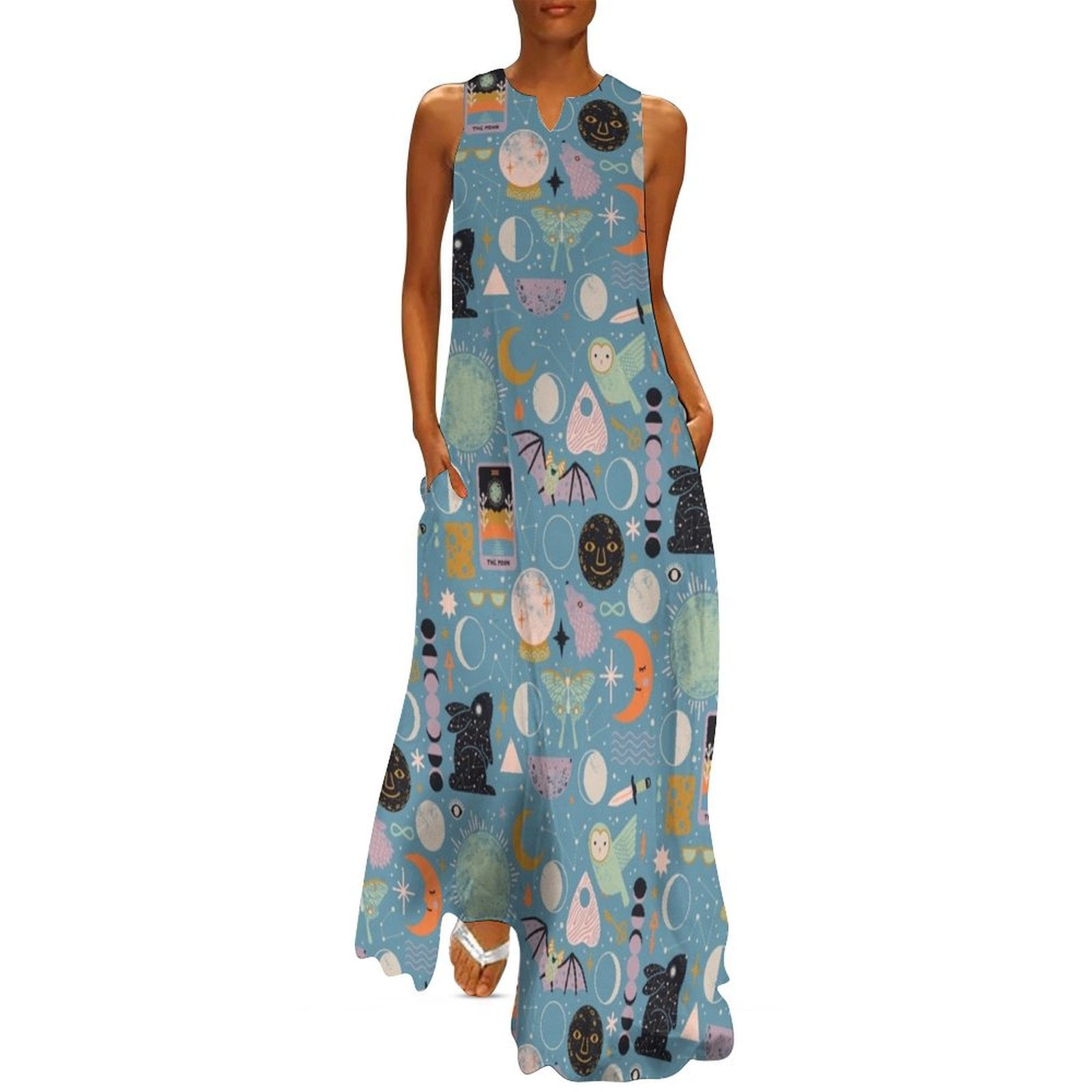 Lunar Pattern: Blue Moon Long Dress Dress wom sexy short dresses daring ...