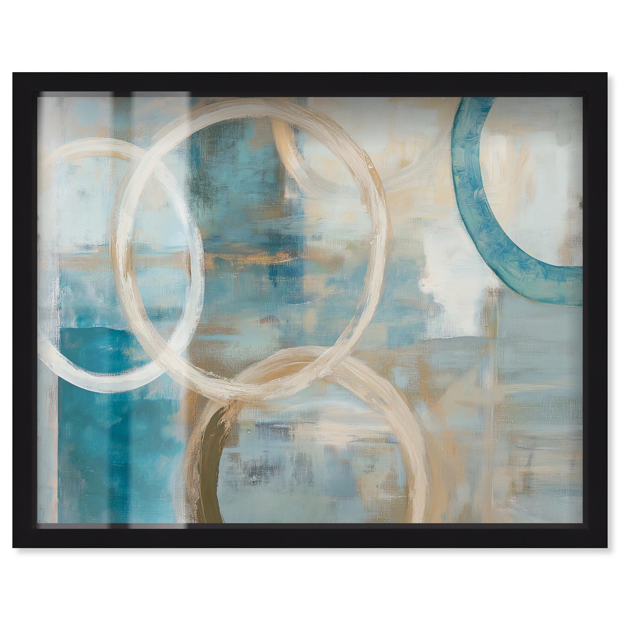 Lunar Phases I Shadowbox Print Teal Decor by Art Remedy, Black Frame ...