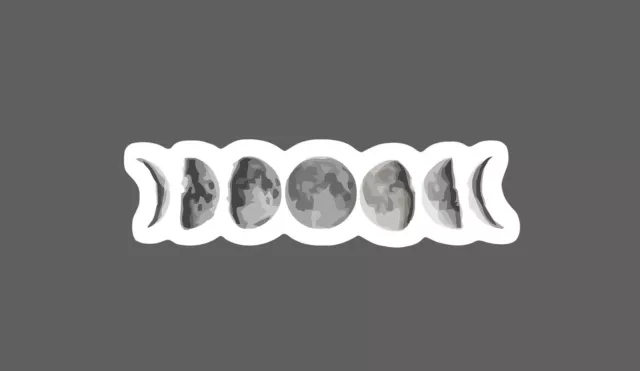 Lunar Phases Sticker Moon Waterproof Sticker Phone Decal Water Bottle ...