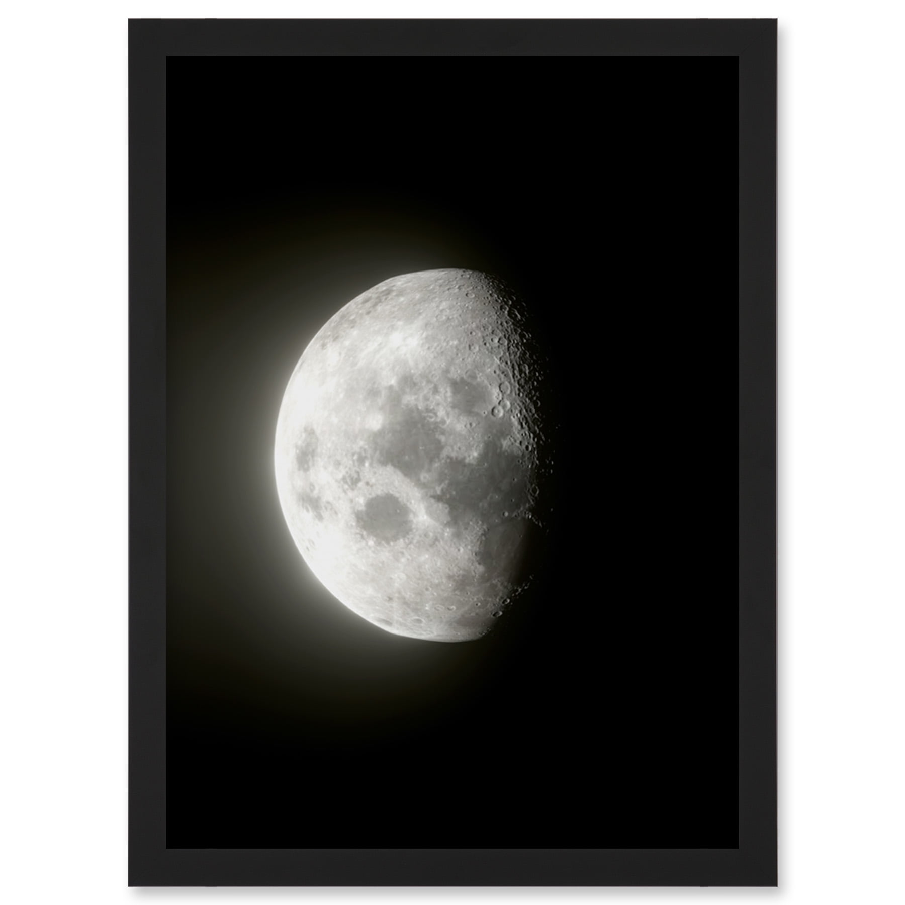 Lunar Phases Waning Gibbous Moon Space Astronomy Artwork Framed Wall ...