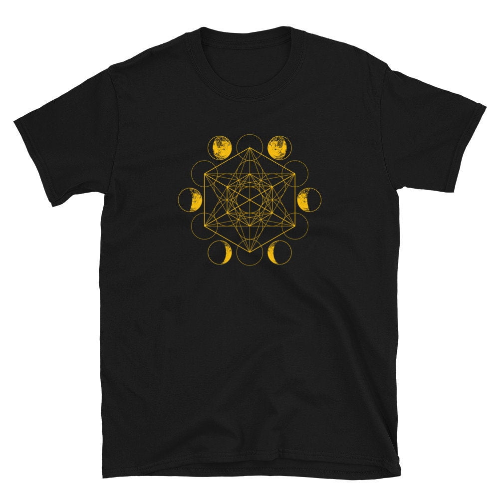 Lunar Phases and Metatron Cube Pagan T-Shirt - Walmart.com