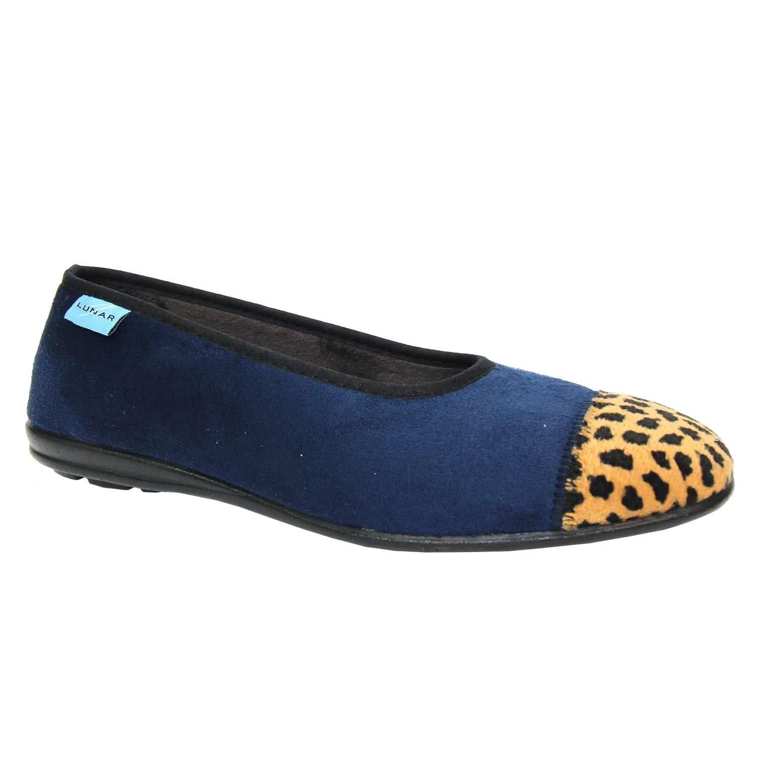 Lunar Womens Jessie Leopard Print Slippers - Walmart.com