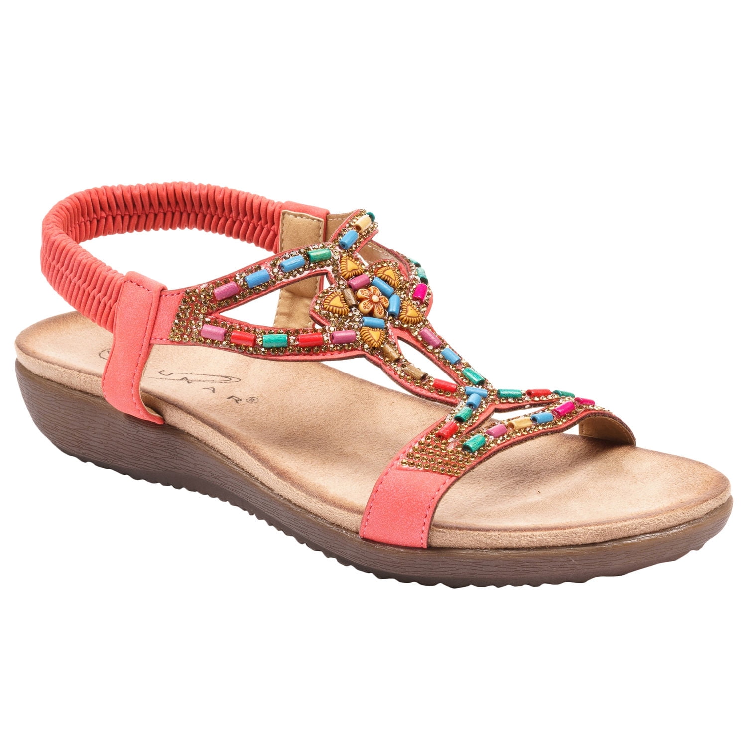 Lunar Womens Mariella Beaded Sandals - Walmart.com