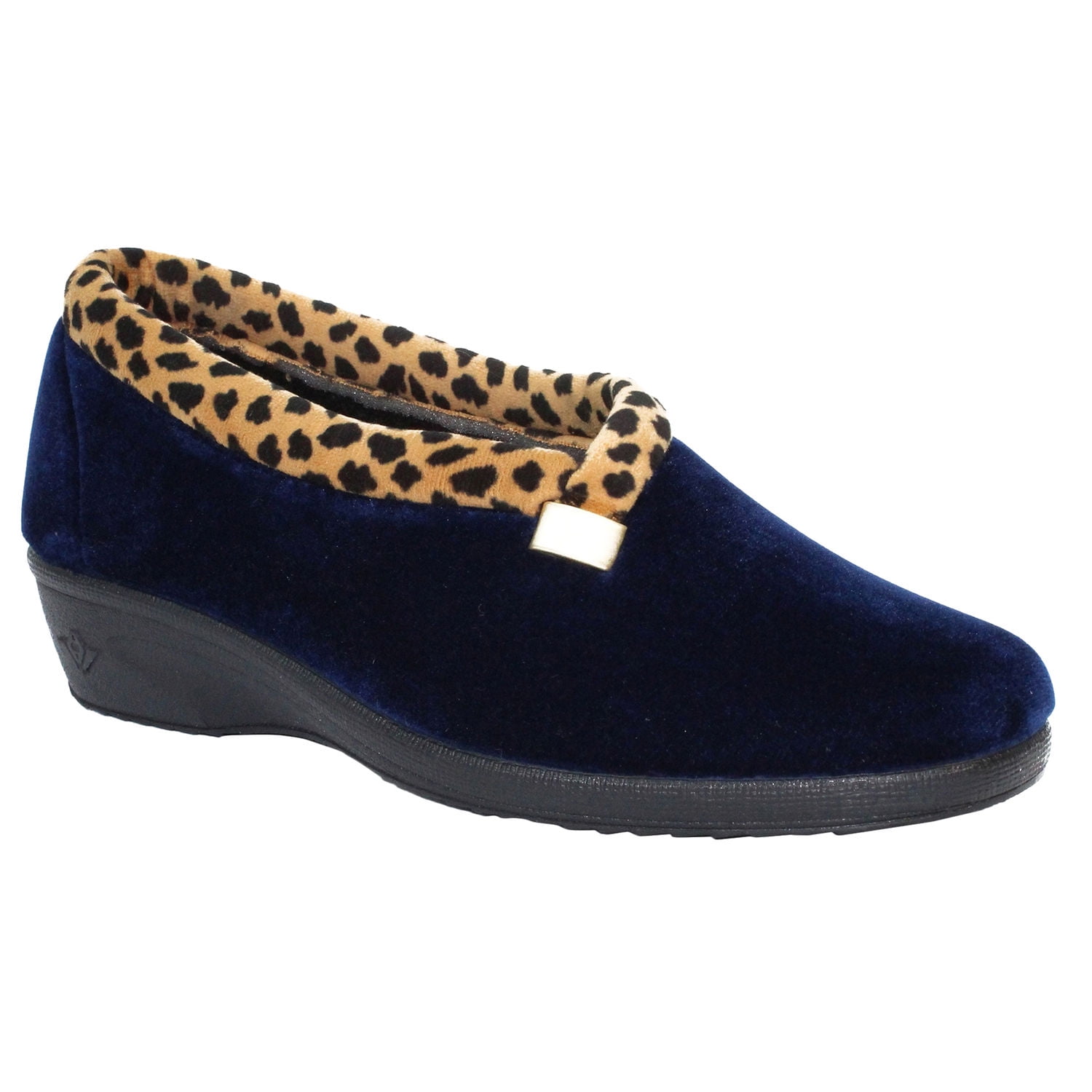 Lunar Womens Paloma Leopard Print Slippers - Walmart.com