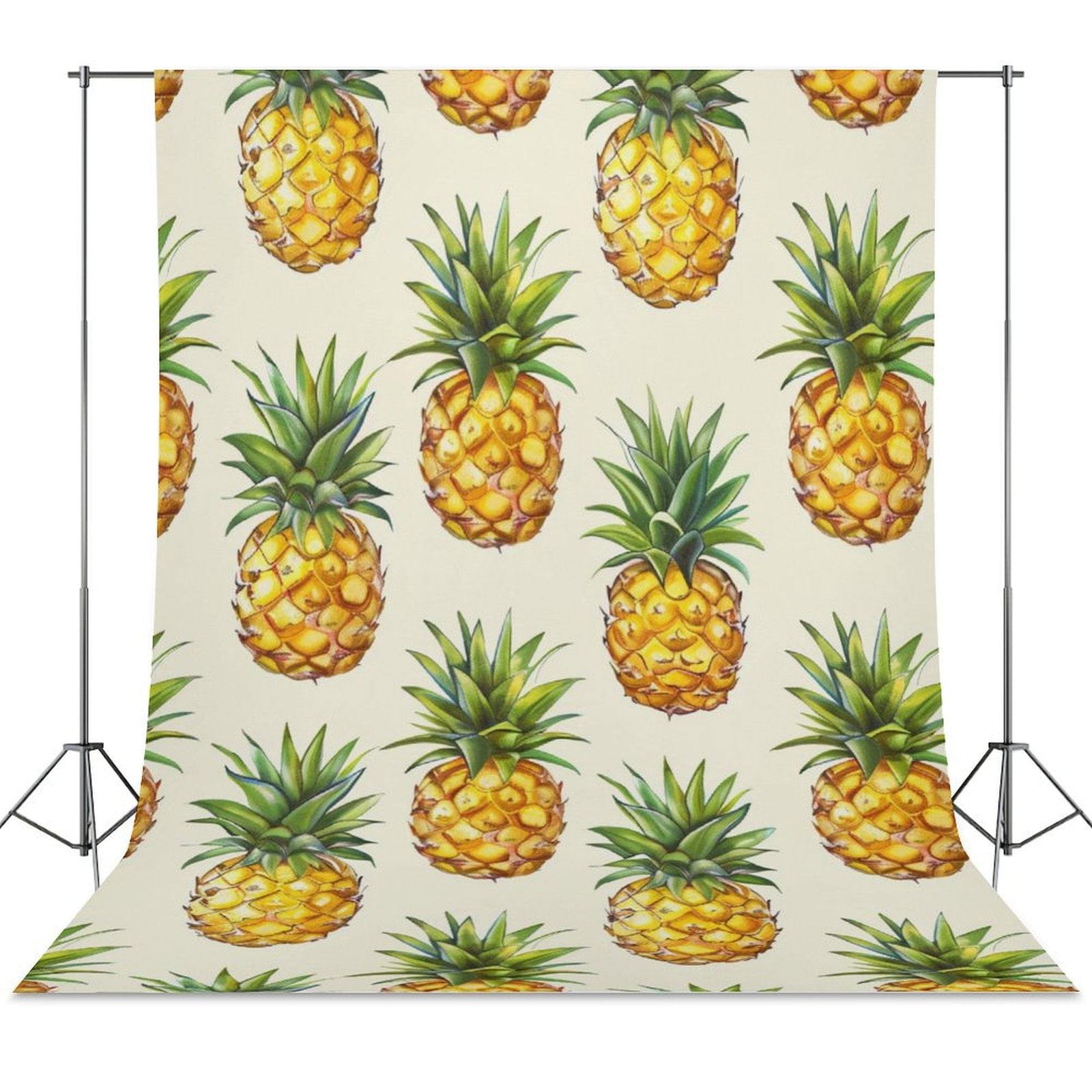 Lunarable Pineapple Spring Wall Backdrop Background Floral Backdrops ...
