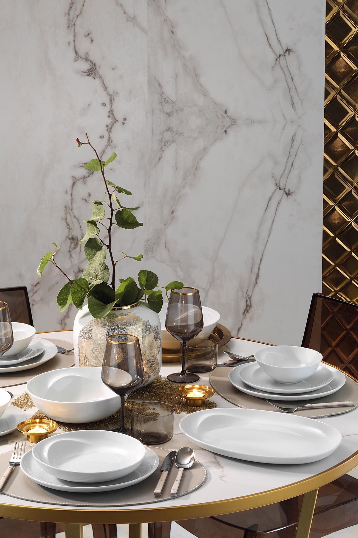 Lunari - 0899 - White - Dinner Set - Walmart.com