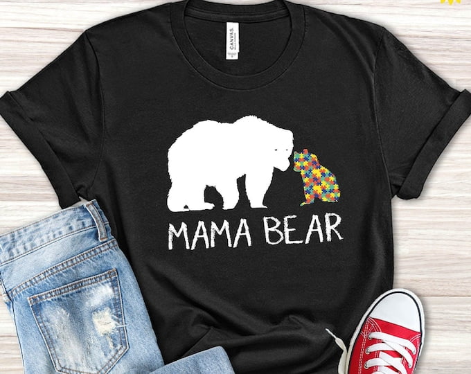 Lunari Autism Awareness Shirt, Mama Bear Shirt, Special ED, Mom Outfits ...