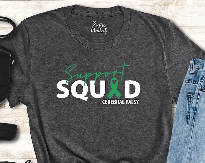 Lunari Cerebral Palsy Shirt, Support Squad Cerebral Palsy Shirt ...