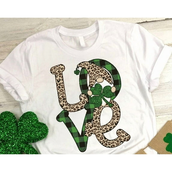 Lunari Patrick Gnomes Shirt, Patrick Day Love Shirt, Leopard St Patrick ...