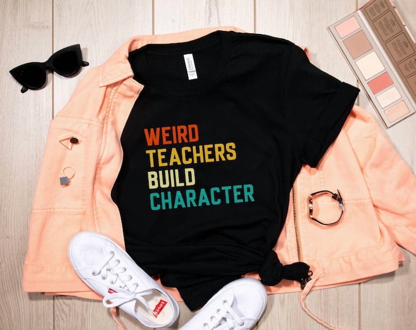 Lunari Weird Teachers Build Character Shirt, Retro Teachers Shirt ...