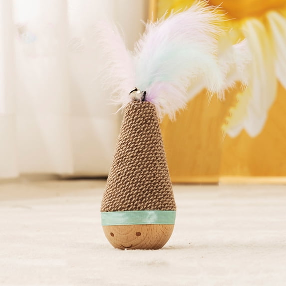 Lunatic Doll Cat Toy with Feathers & Bells, Interactive Wand Toy for ...