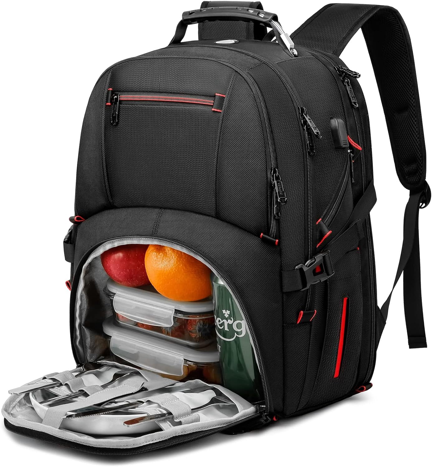Lunch Backpack for Men, 17.3 Inch Insulated Cooler Backpack Lunch Box ...