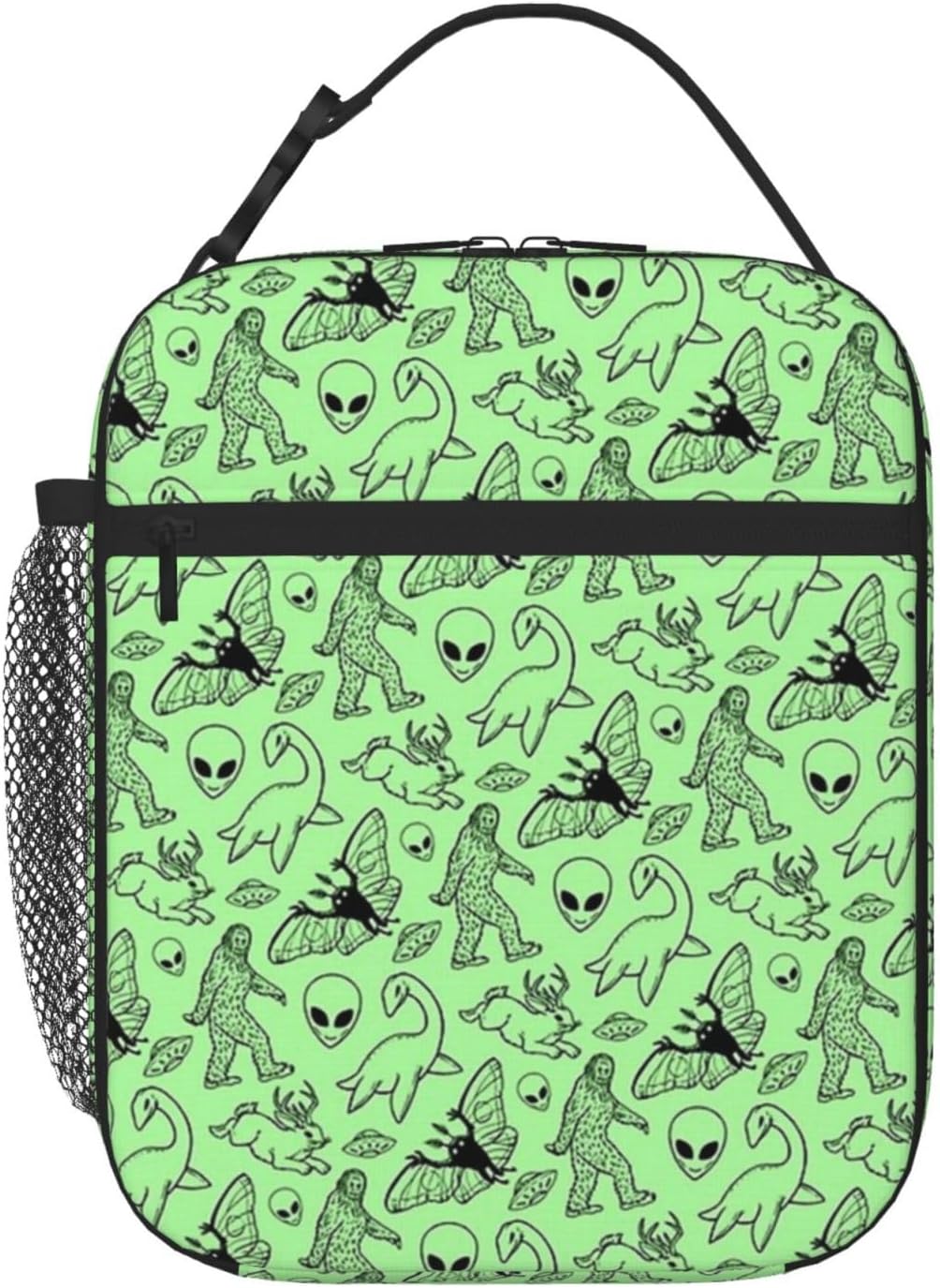 Lunch Bag Aliens Bigfoot Savage Dinosaurs Green Insulated Lunch Bags ...