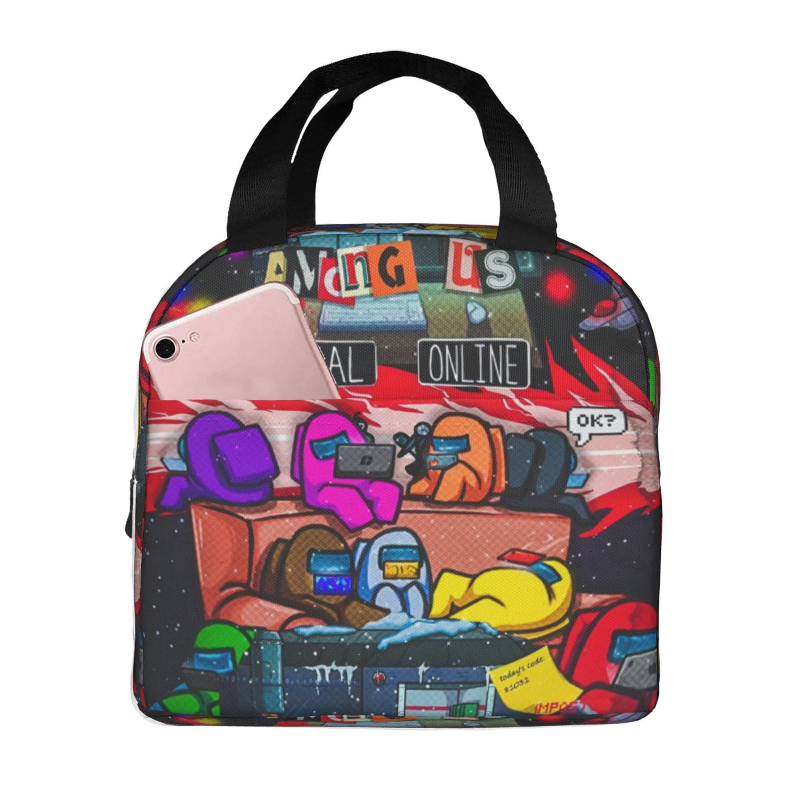 Lunch Bag,Among-Us Gaming Lunch Box for Men,Reusable Insulated Lunch ...