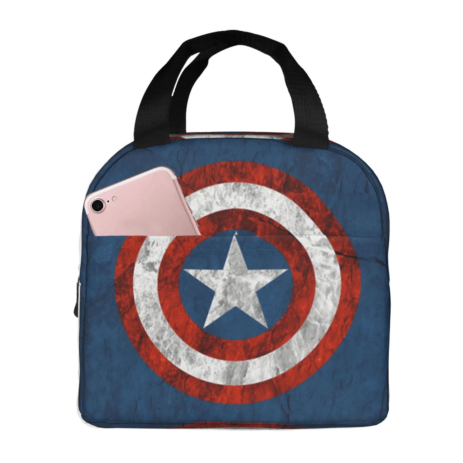 Lunch Bag,Captain America Logo Lunch Box for Women & Men,Insulated ...