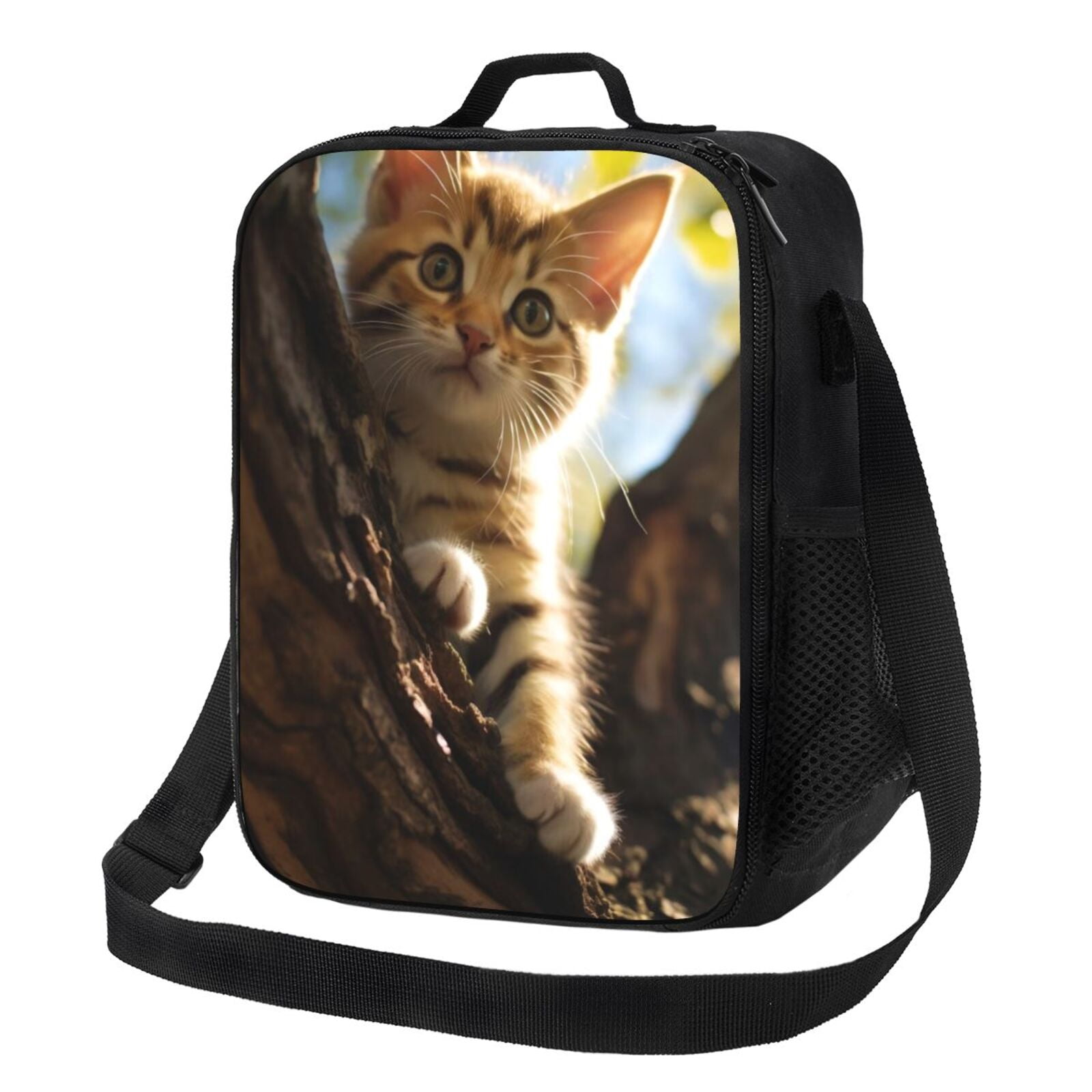 Lunch Bag Cat Reusable Lunch Bag Leakproof, Insulated Lunch Box Tote ...