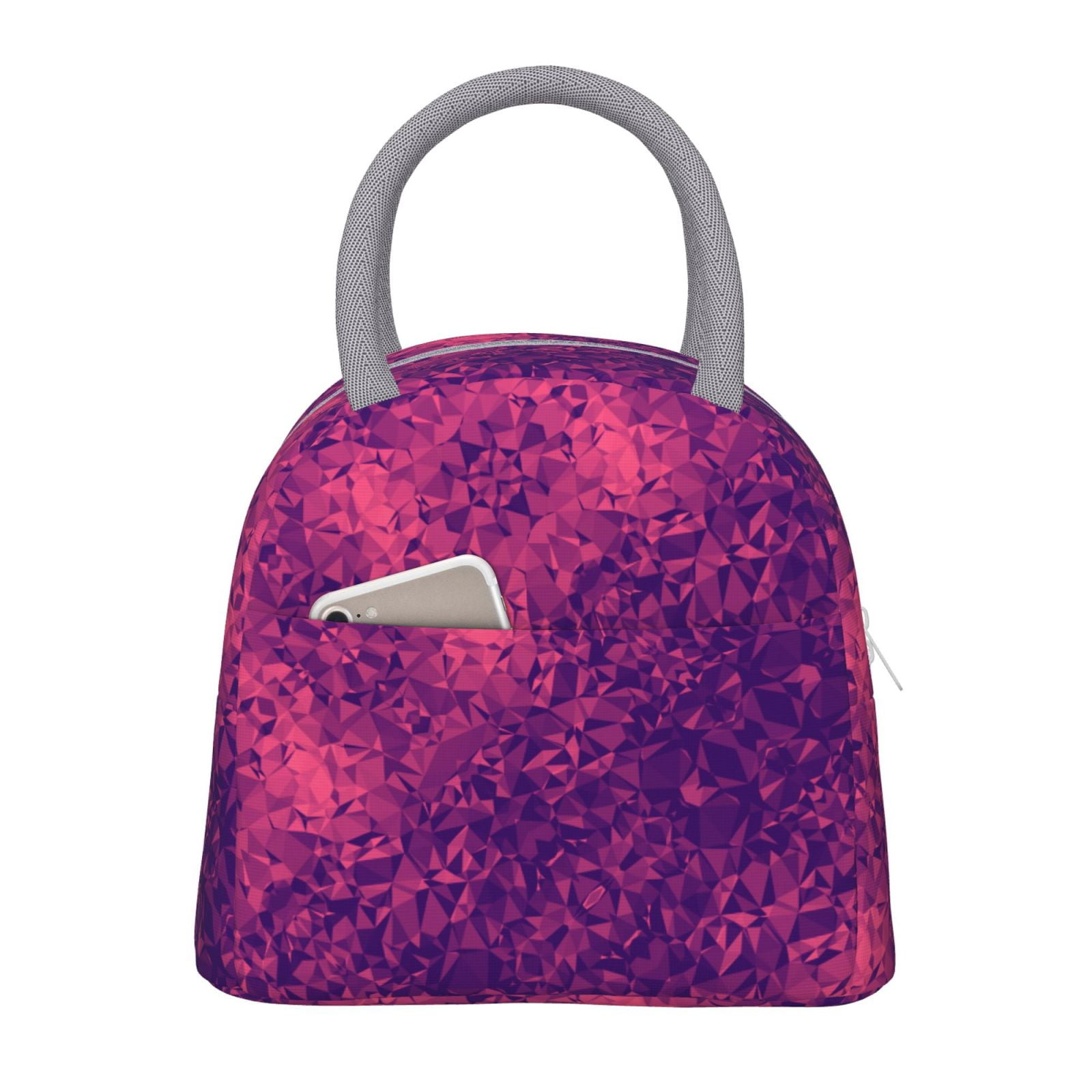 Lunch Bag Colorful Polygon Frequency Polygon Reusable Insulated Lunch ...