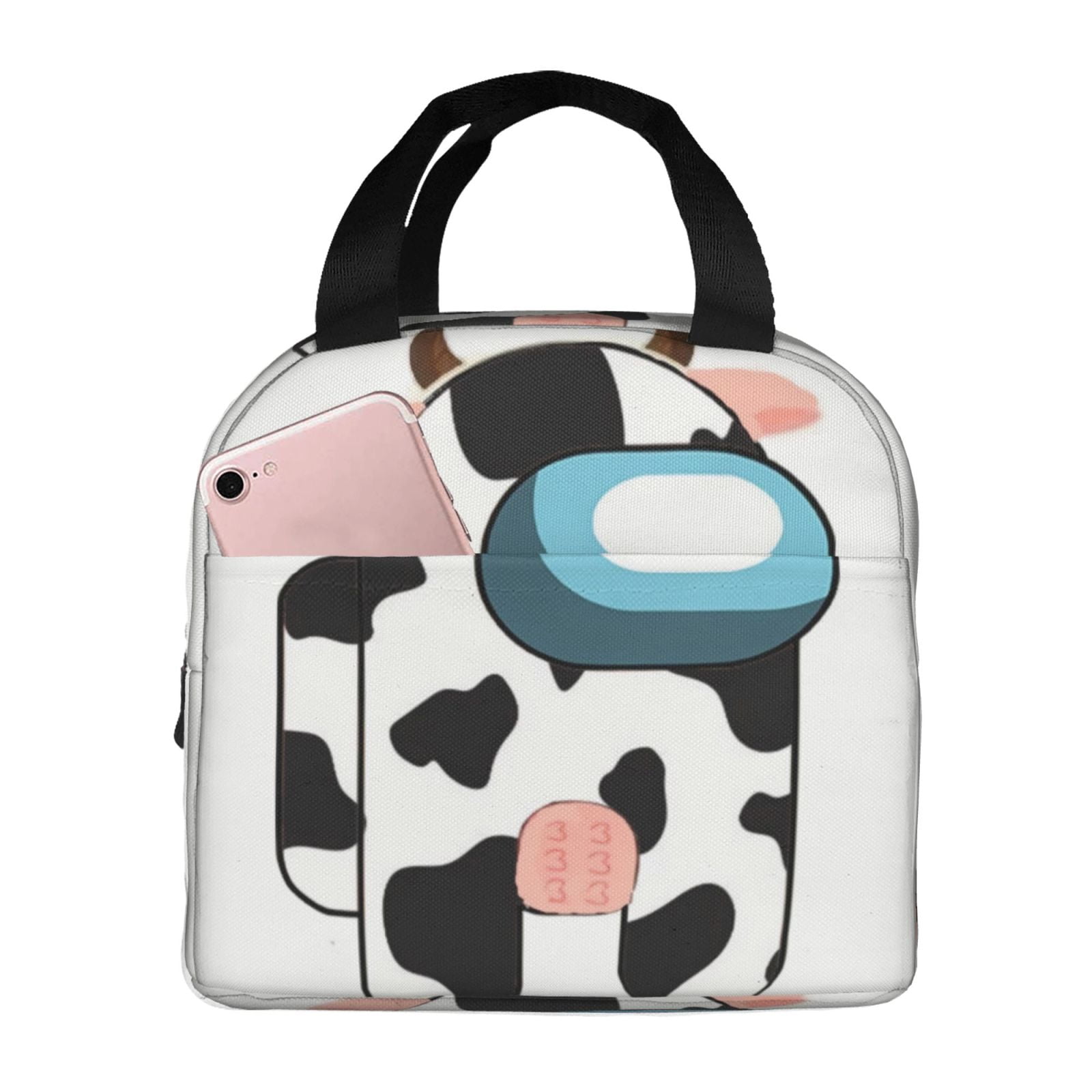 Lunch Bag,Cow Among-Us Imposter Crewmate Lunch Box for Men,Reusable ...