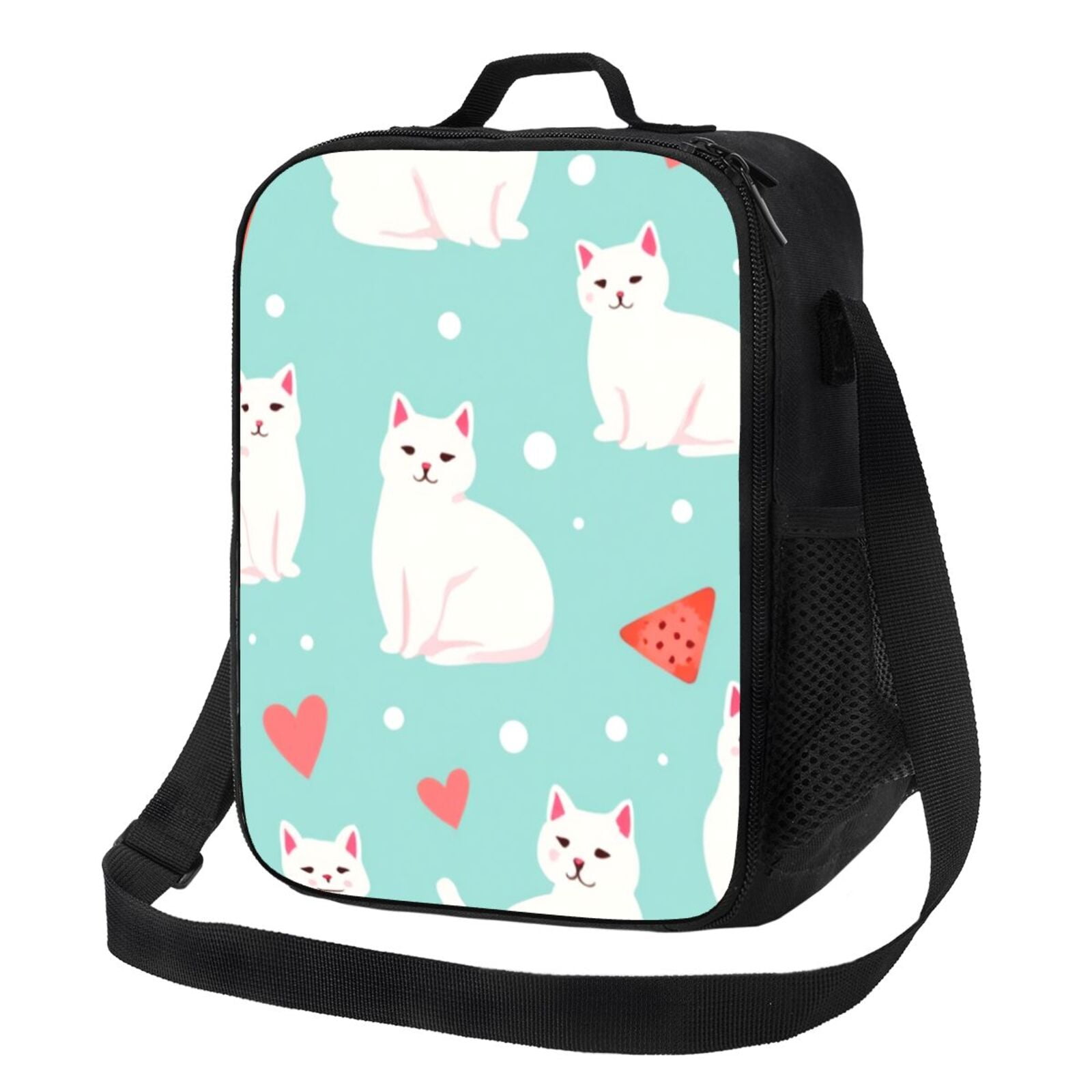 Lunch Bag Cute Cat Reusable Lunch Box For Adult, Leakproof Cooler Lunch ...