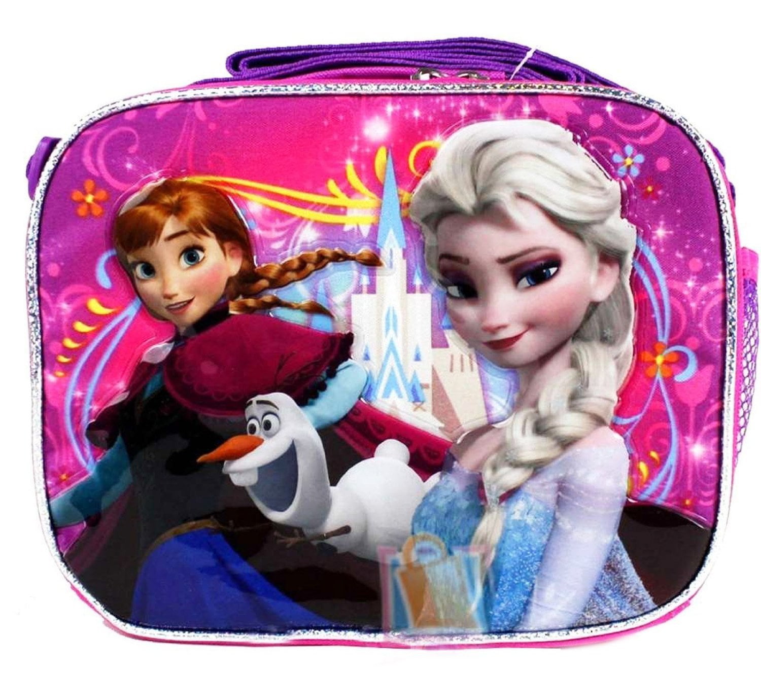 Lunch Bag - Disney - Frozen Pink Purple Anna and Elsa Kit Case New ...