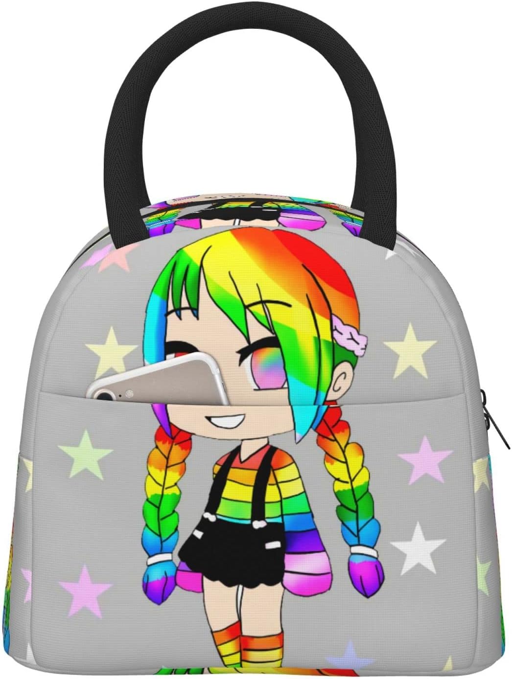 Lunch Bag Gacha Game Life Anime Portable Reusable Lunch Box Insulated ...