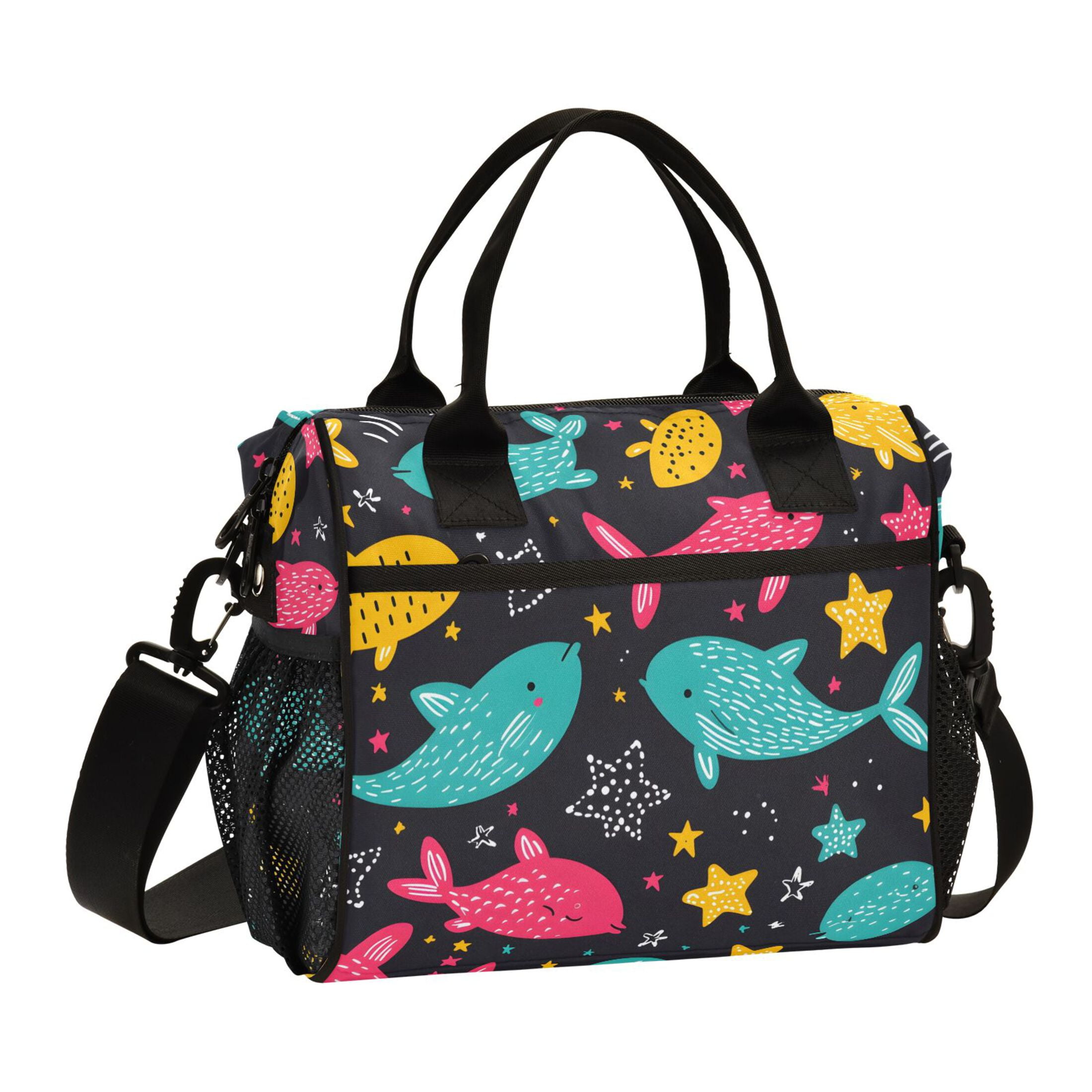 Lunch Bag Insulated Lunch Box Leakproof Reusable Cooler Tote Adjustable ...