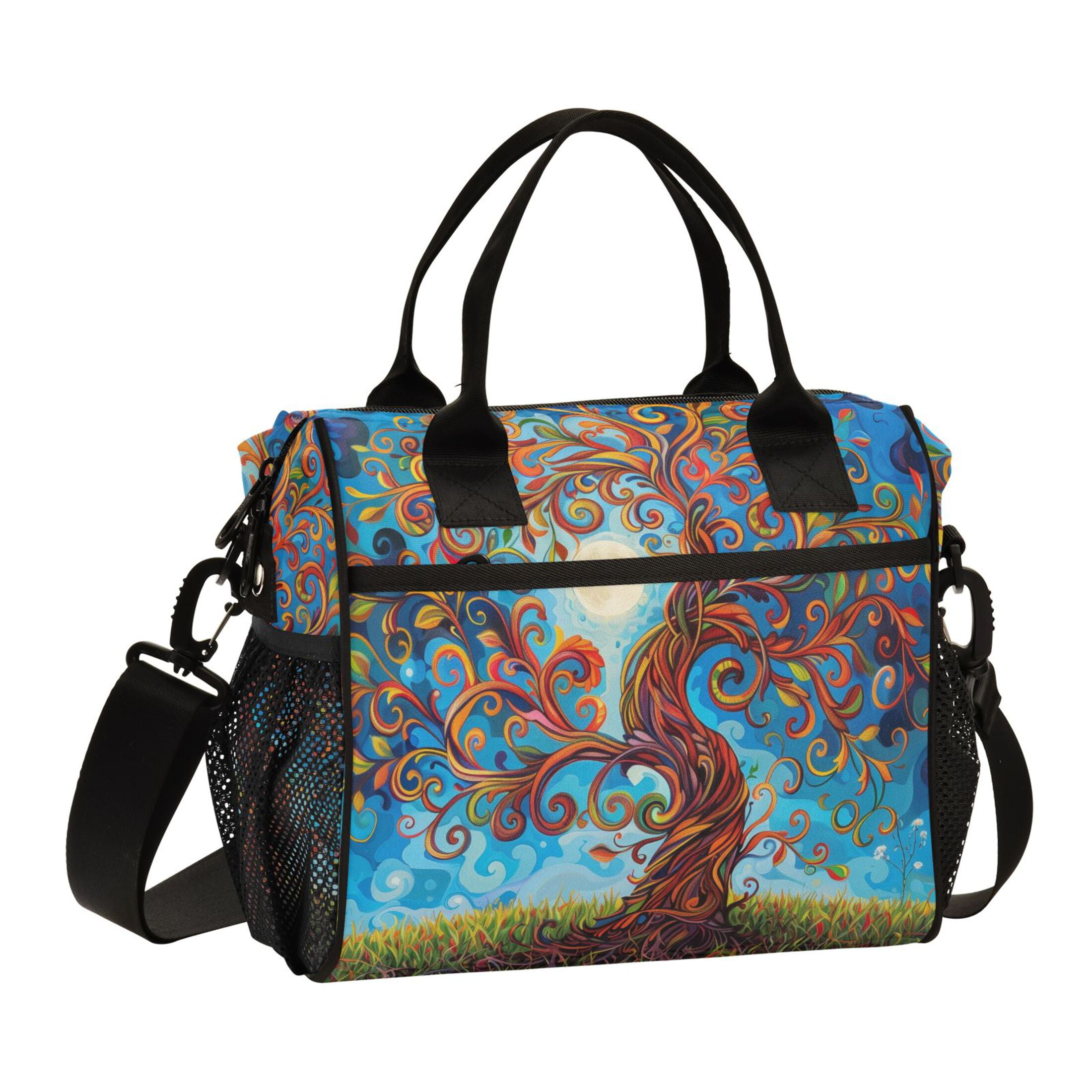Lunch Bag Insulated Lunch Box Leakproof Reusable Cooler Tote Adjustable ...