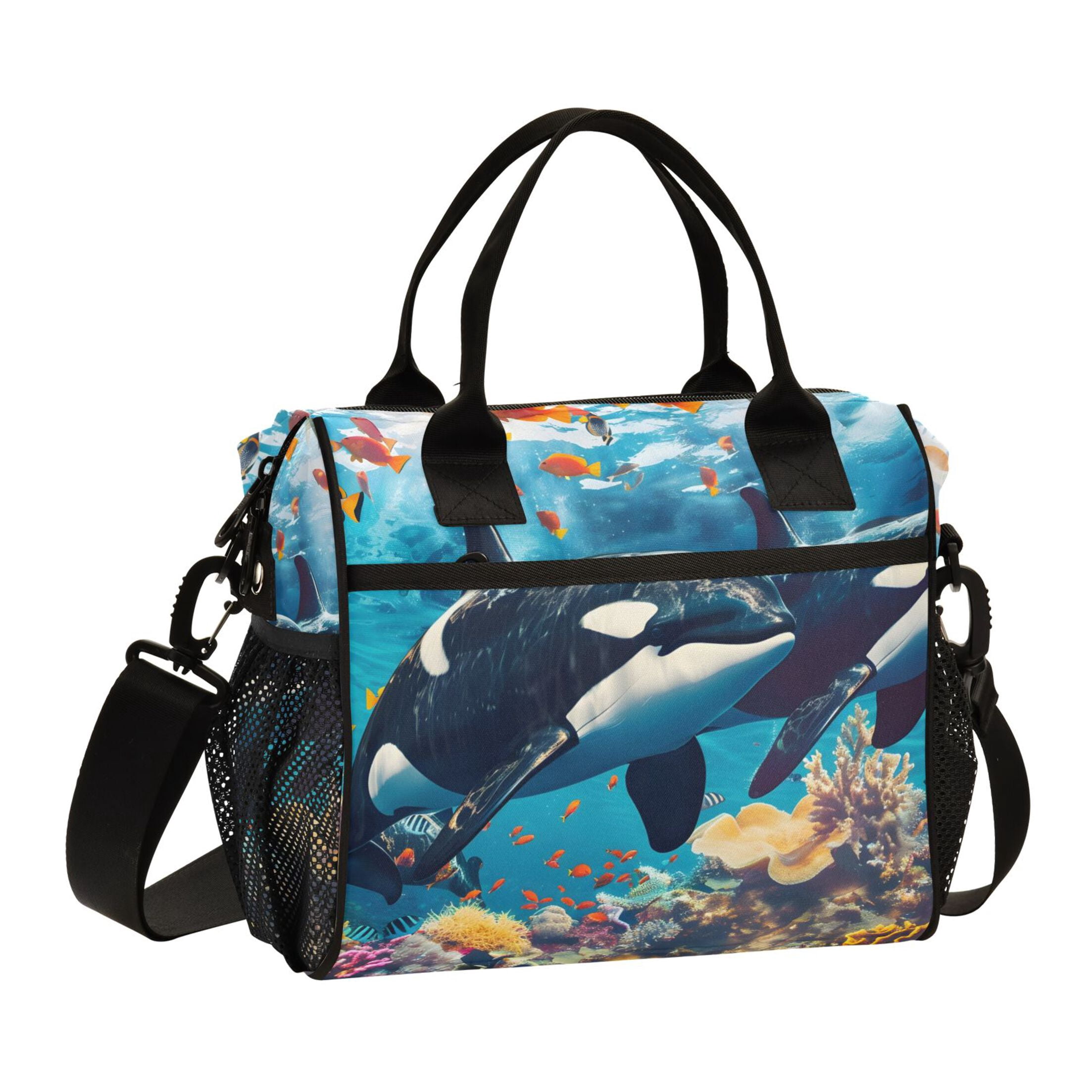 Lunch Bag Insulated Lunch Box Leakproof Reusable Cooler Tote Adjustable ...