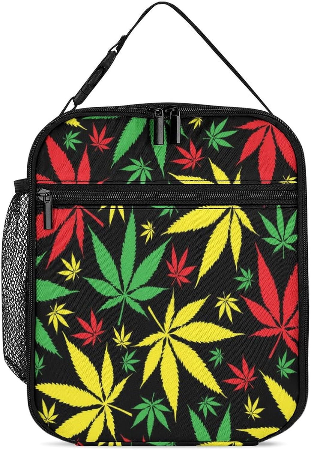 Lunch Bag for Jamaican Rasta Flag Leaf Leaves Gourmet Lunchbox ...
