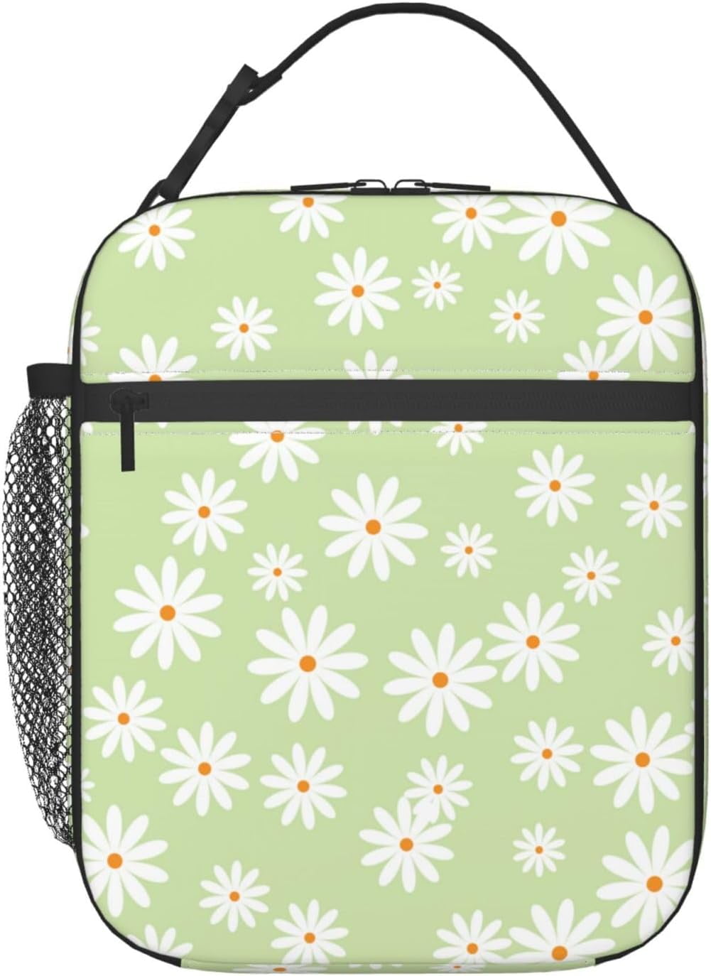 Lunch Bag Little Flower Daisy Green Insulated Box Reusable with Side ...