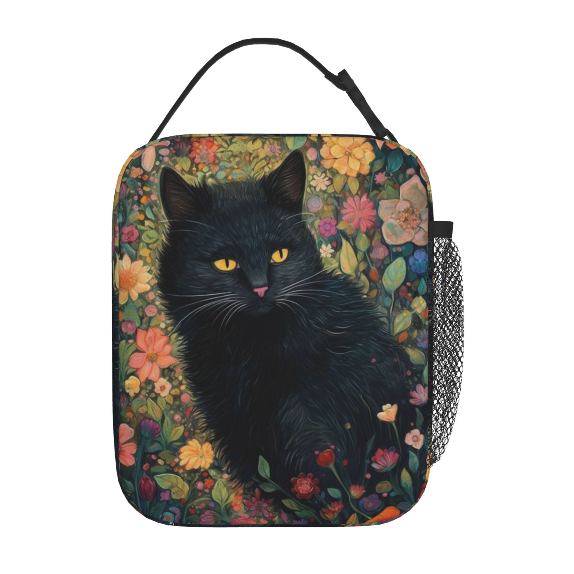 Lunch Bag Lunch Box Cat Among Flowers For Women Men,Reusable Insulated ...