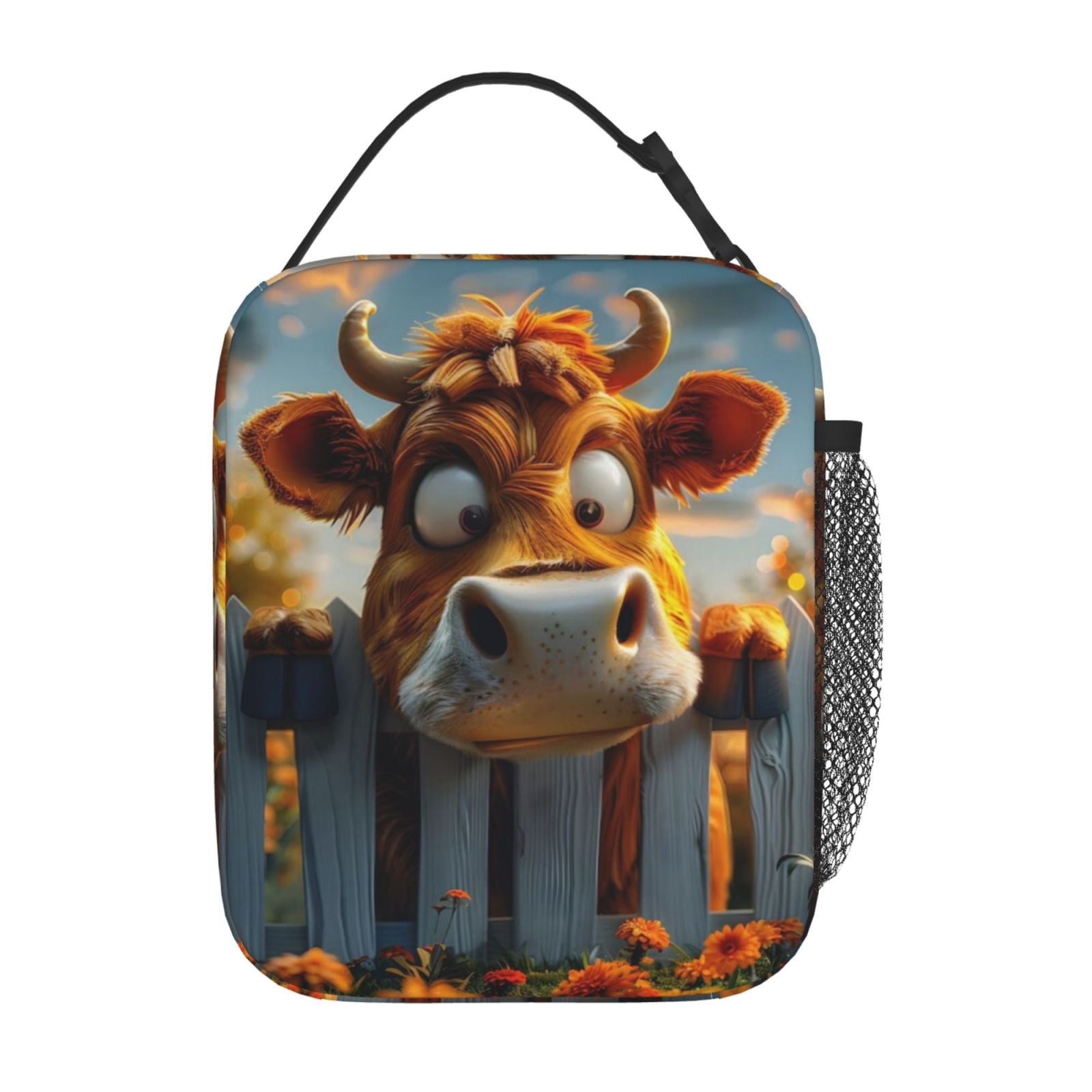 Lunch Bag Lunch Box Cow For Women Men,Reusable Insulated Lunch Tote Bag ...