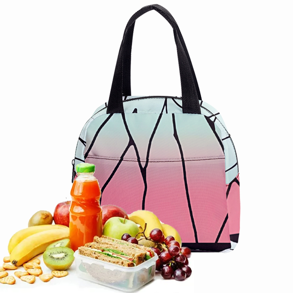 Lunch Bag Lunch Box Tote Bags with Bento Box Water Fruit Fork for School Picnic Office Work ...