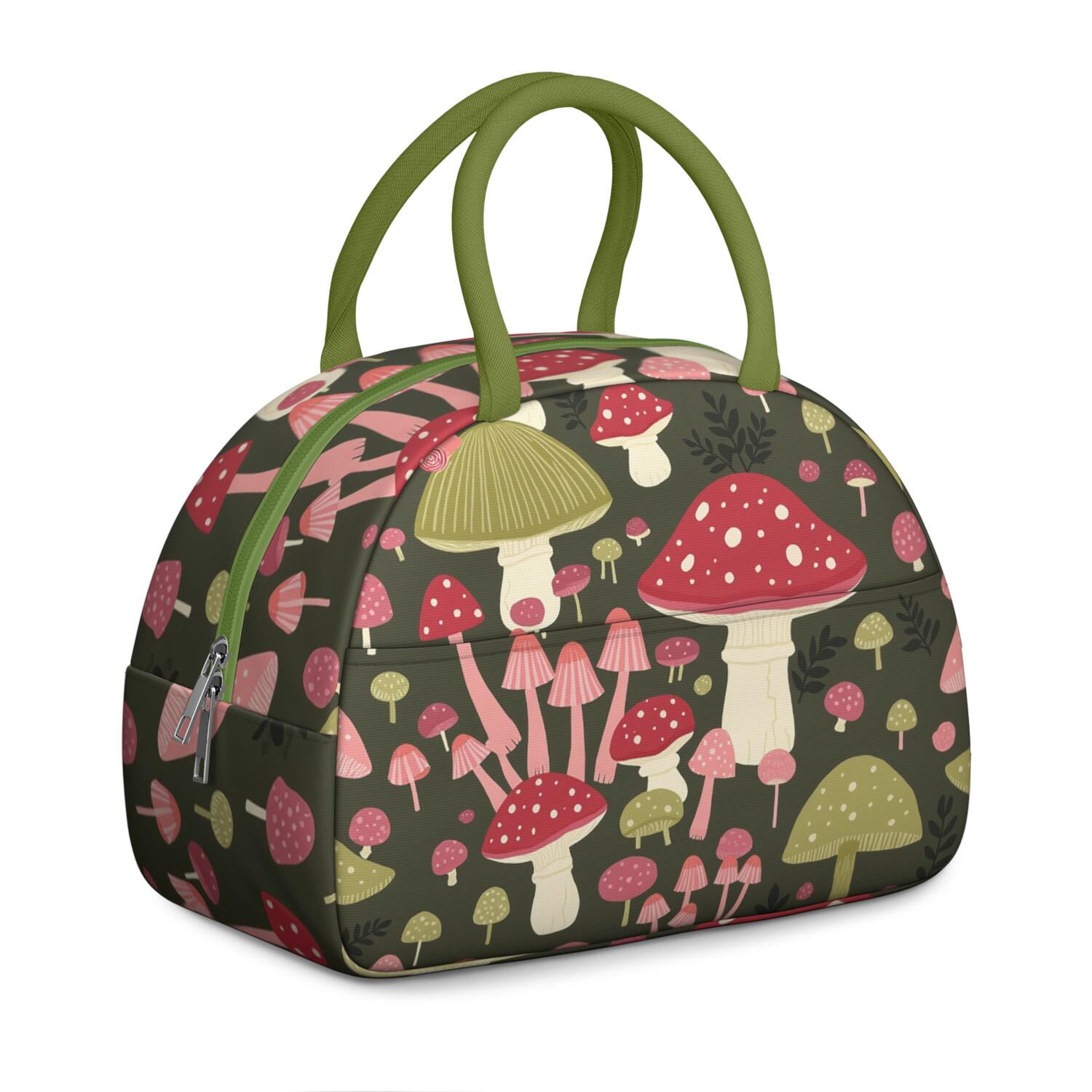 Lunch Bag Lunch Box for Women Men,Mushroom new Zipper Closure Lunch ...