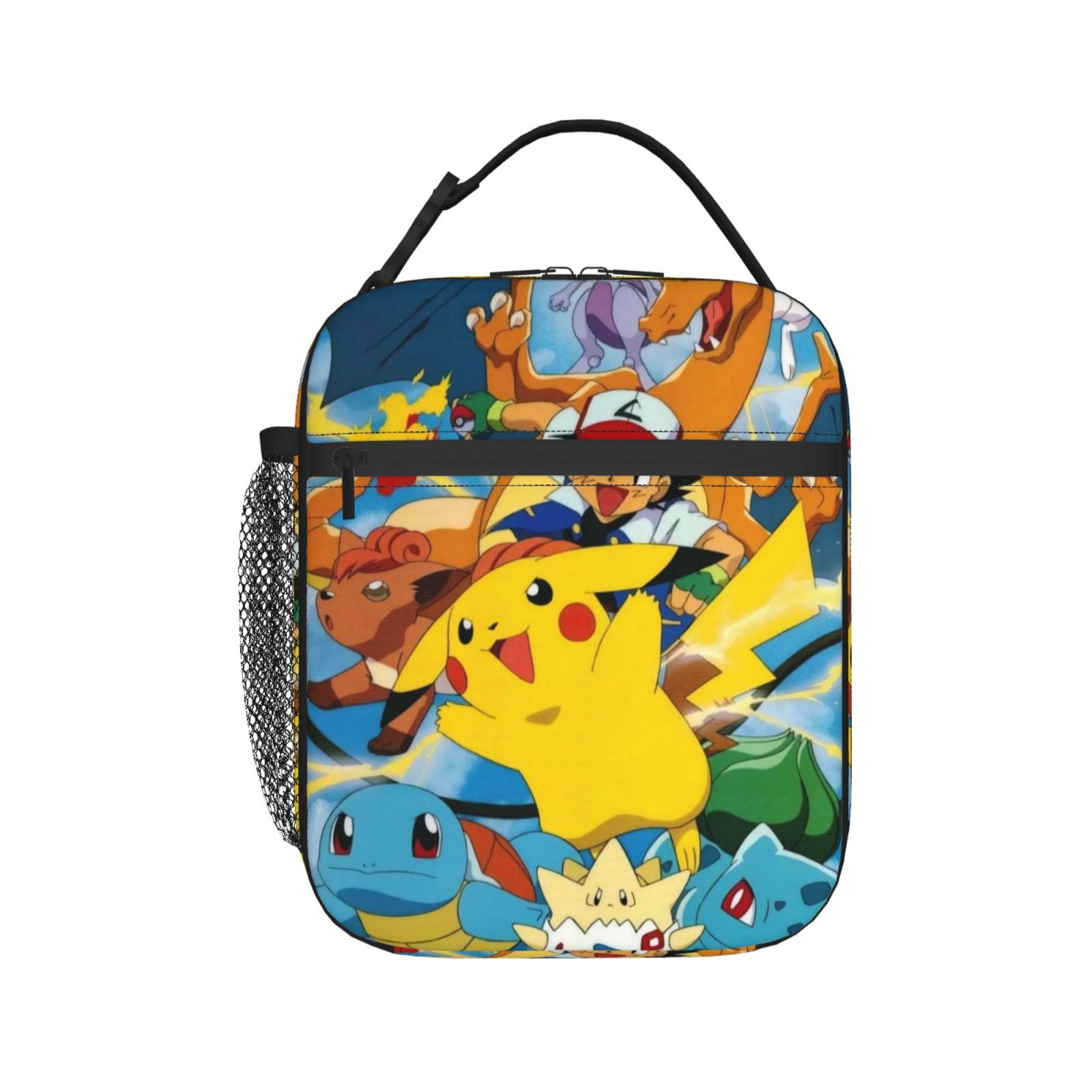 Lunch Bag,Pokemon Pikachu-Charmander Squirtle Bulbasaur Lunch Box for ...