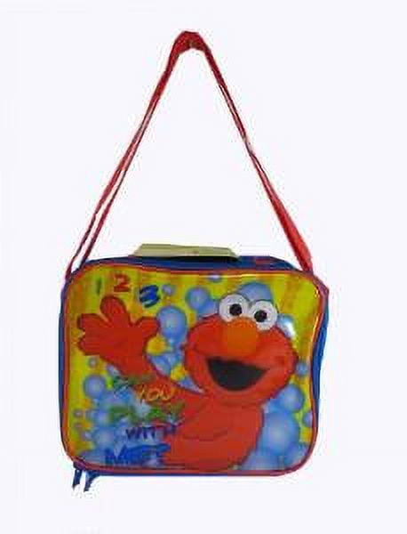 Sesame Street Elmo Character Kids Lunch Box - Zipper Closure, Carry ...