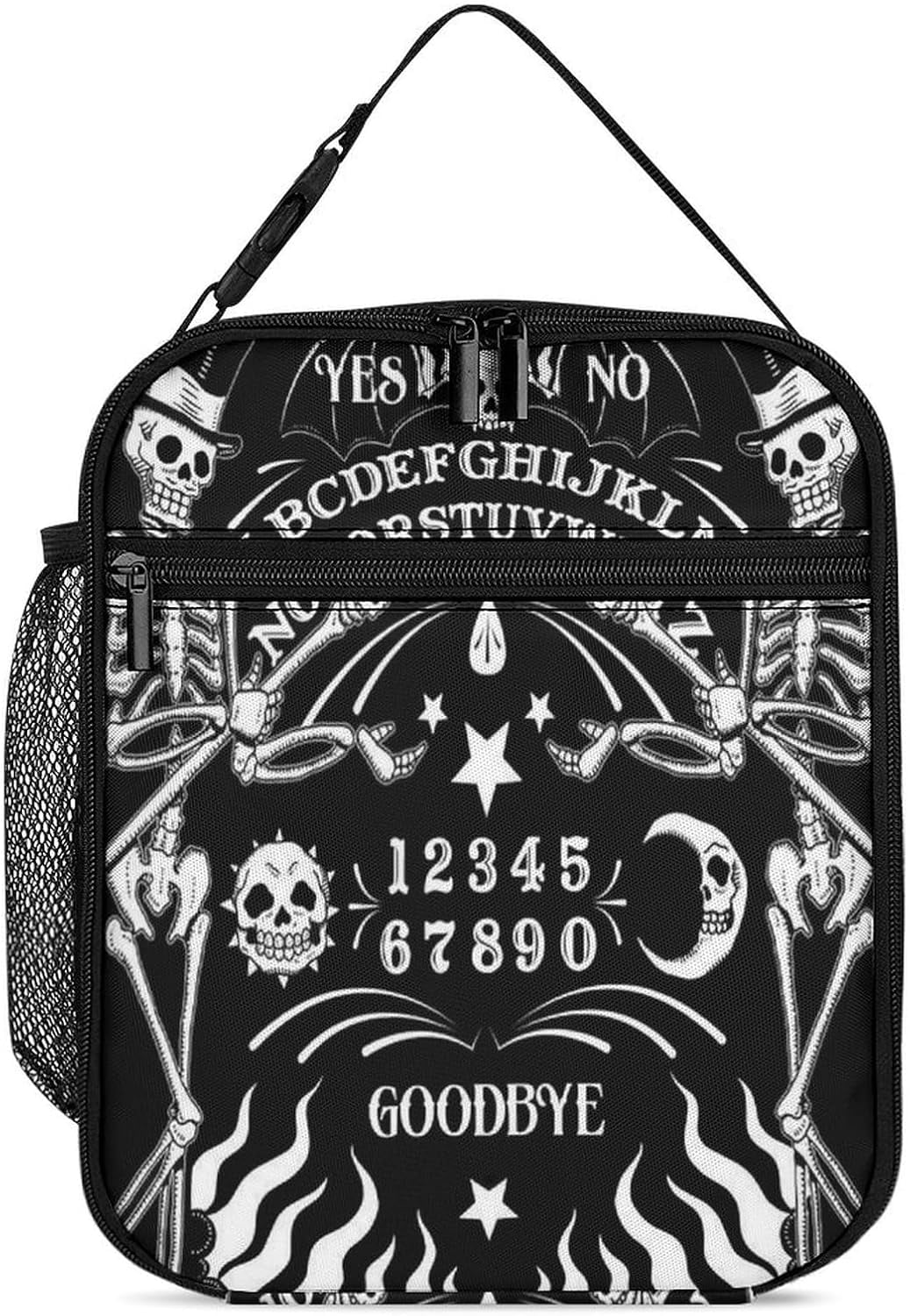 Lunch Bag for Skull Skeleton Board Tattoo Black Gourmet Lunchbox ...