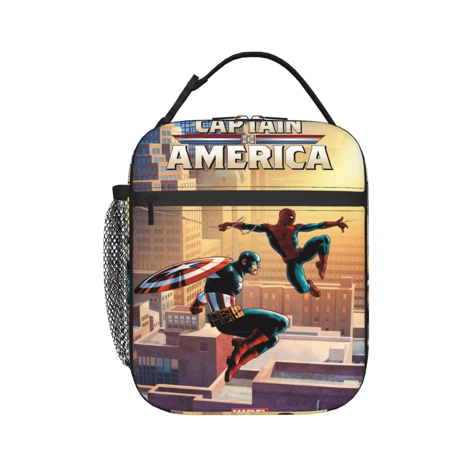 Lunch Bag,Spider-Man And Captain America Lunch Box for Men,Reusable ...