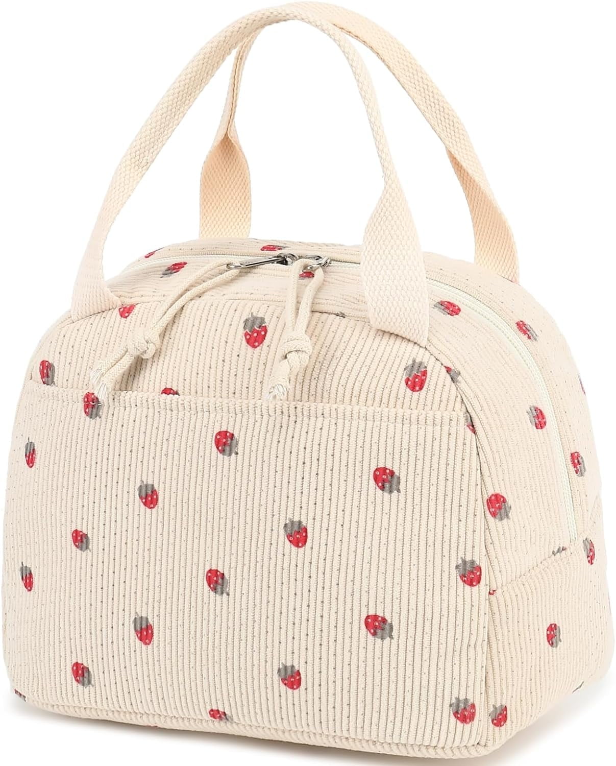 Lunch Bag for Women, Cute Corduroy Insulated Lunch Box for Work School ...