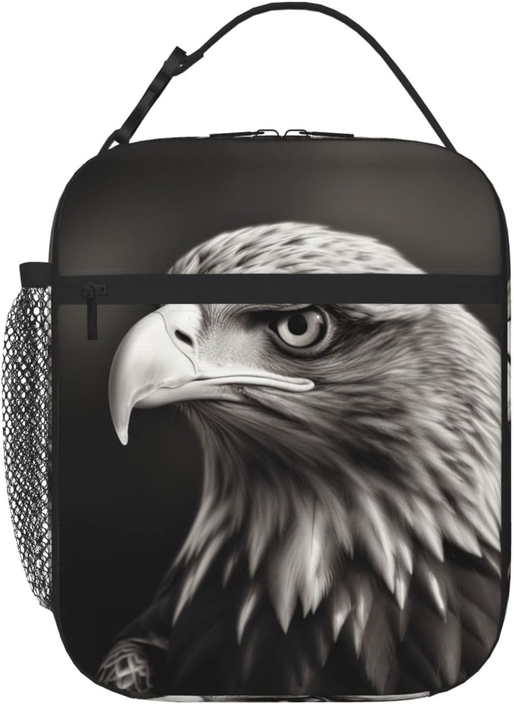 Lunch Bag for Men Women Eagle black and white Insulated Lunch Tote bag ...