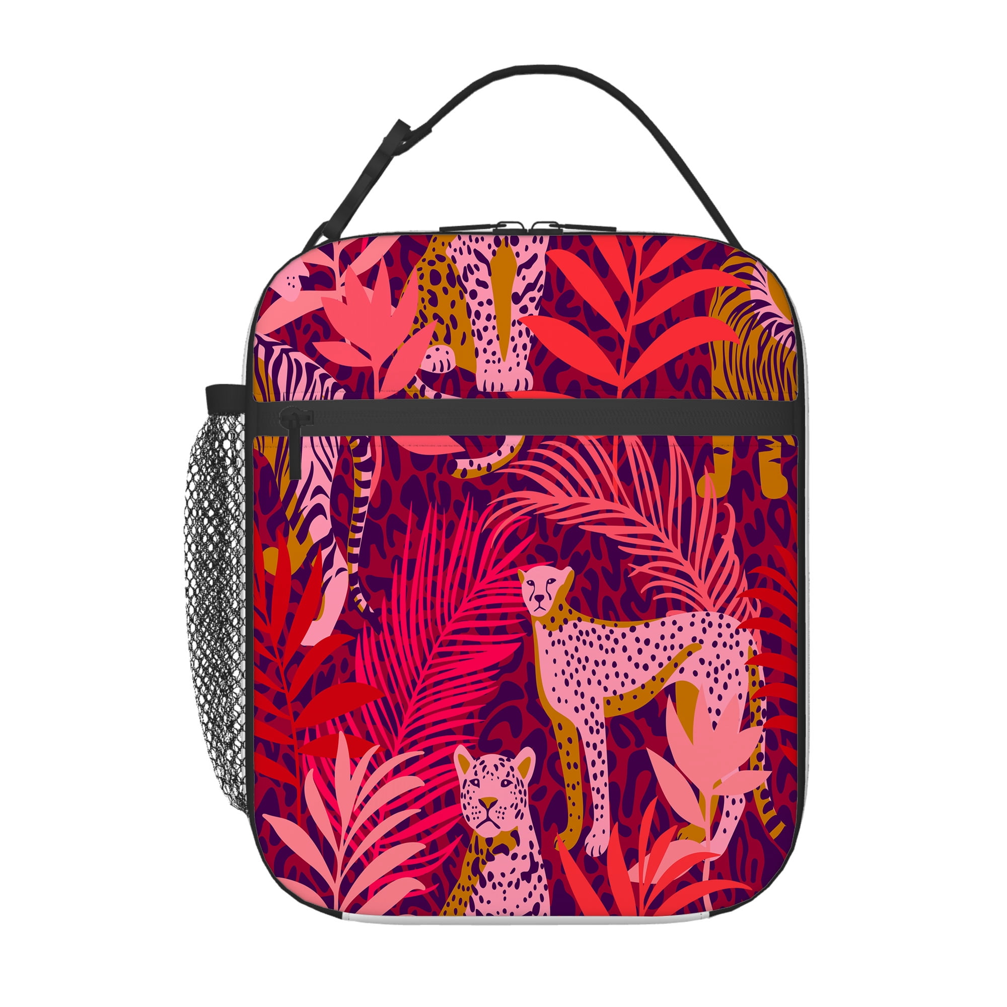 Lunch Bag for Men Women Leopard And Tiger Insulated Lunch Box Holder ...