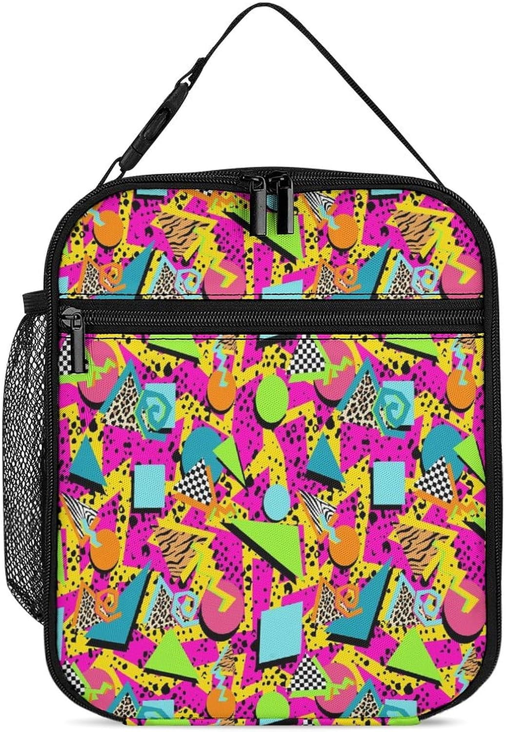Lunch Bag for Pink Retro 80S 90S Gourmet Lunchbox Container for Adults ...