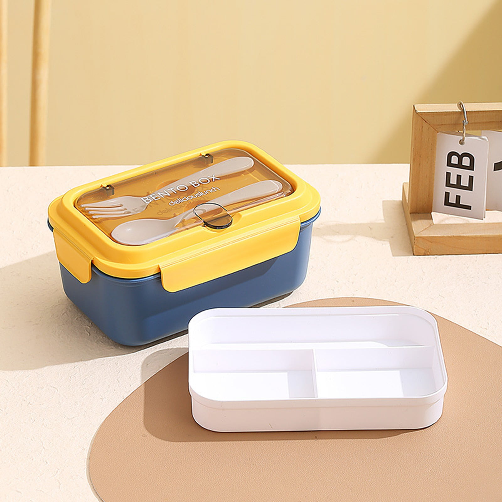 Lunch Bowls, Easeky Lunch Box for teen 1500Ml 2 Layer Stackable teen ...