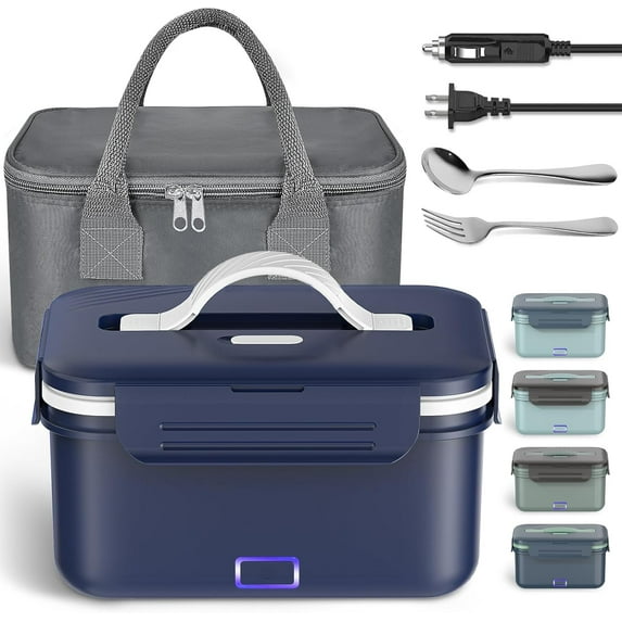 Lunch Box 100W, 4 in 1 Heated Lunch Box for , Portable Heating Lunch ...