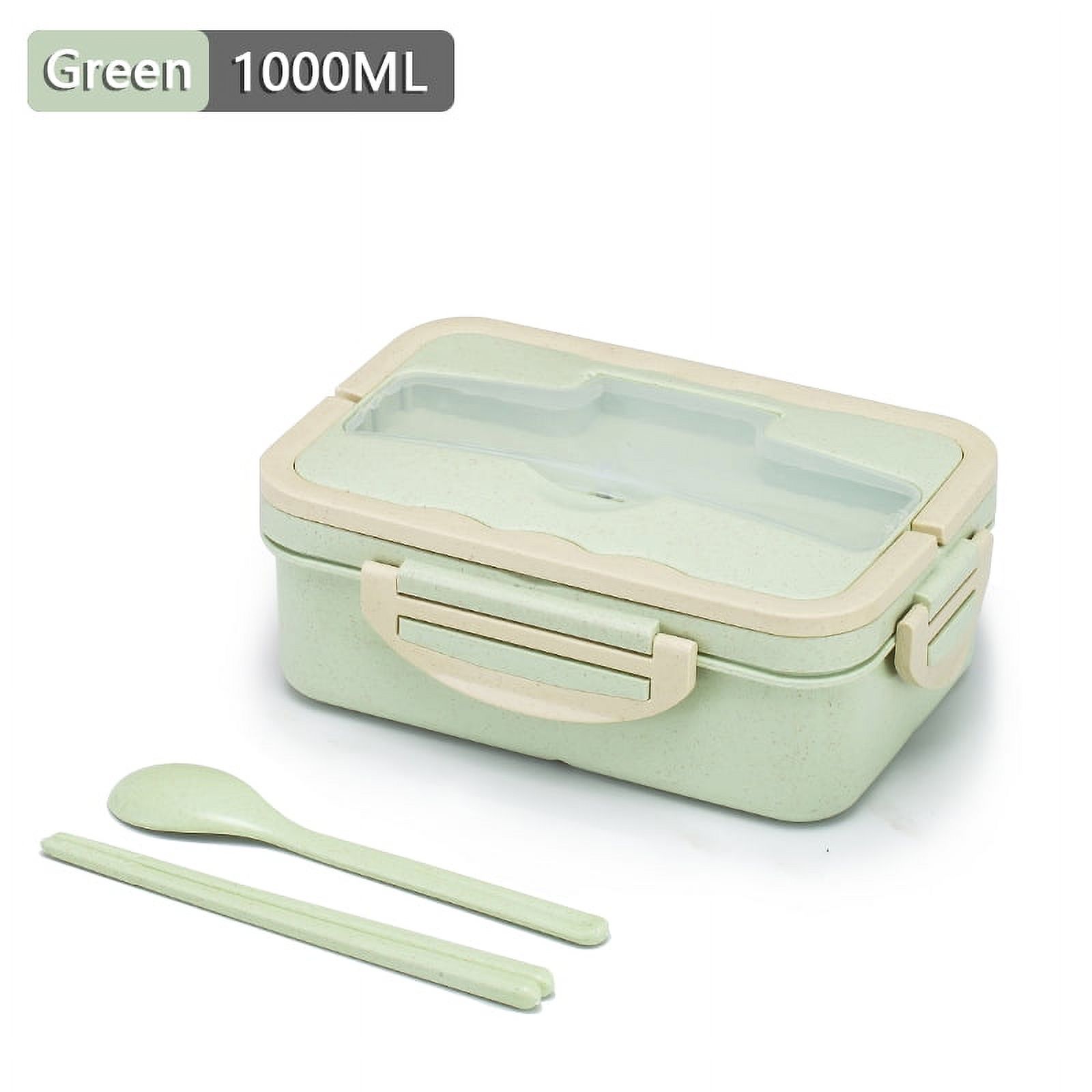 Lunch Box, 3 Compartment Sealed Bento Box and Cutlery Set Lunch Boxes ...