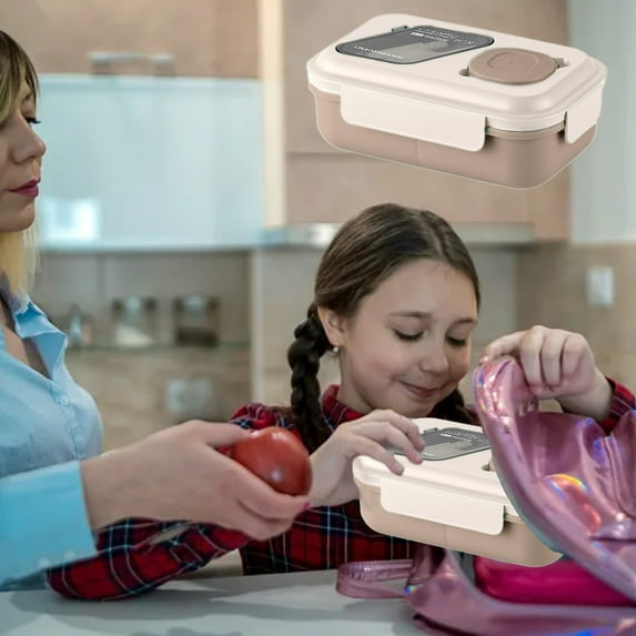 Lunch Box under $5! Yrmaups Stackable Lunch Box, 3 Compartment Bento Container with Microwave ...