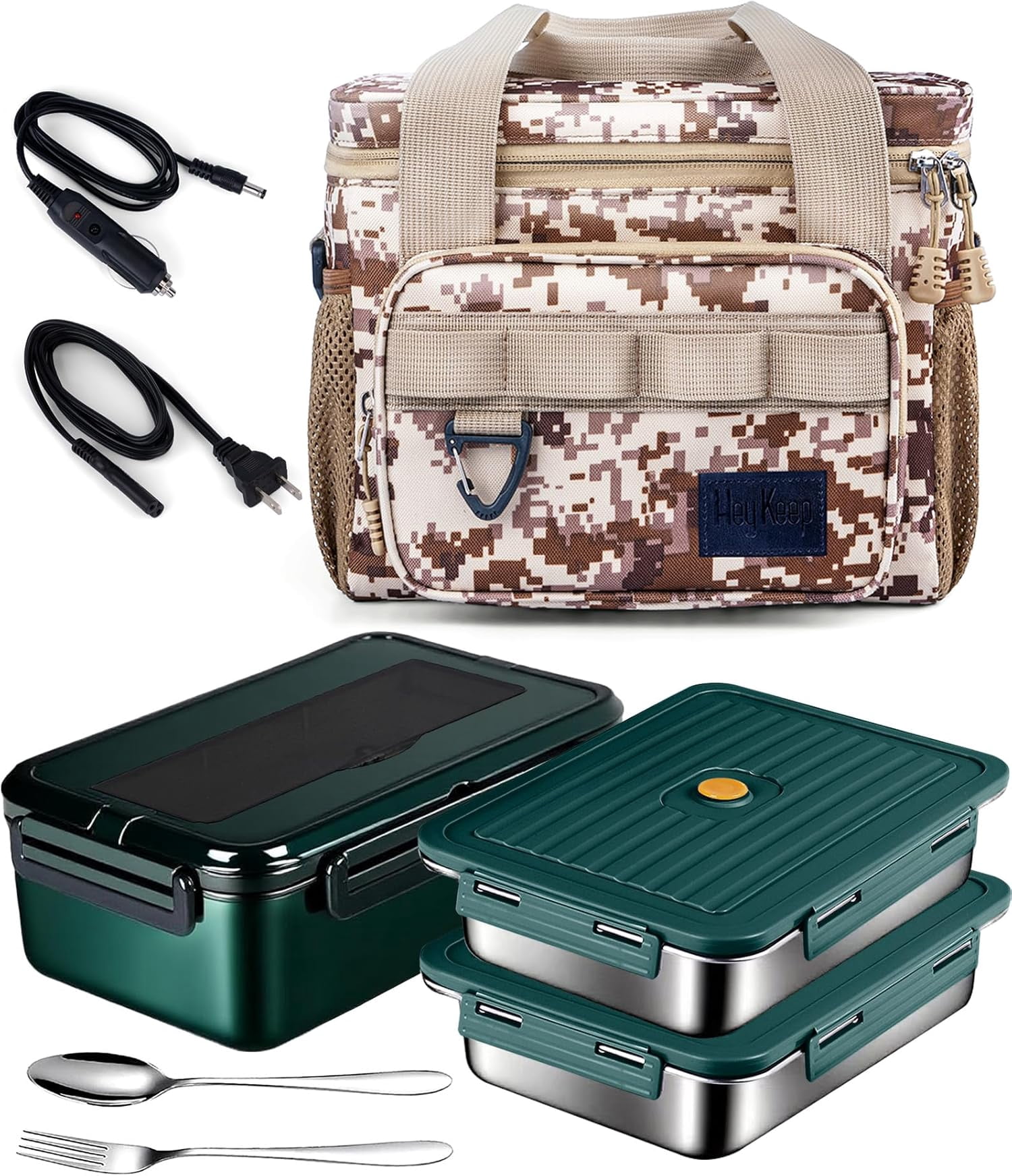 Lunch Box 80W Heated Lunch Boxes for Work///, 1.8L Portable Warmer ...
