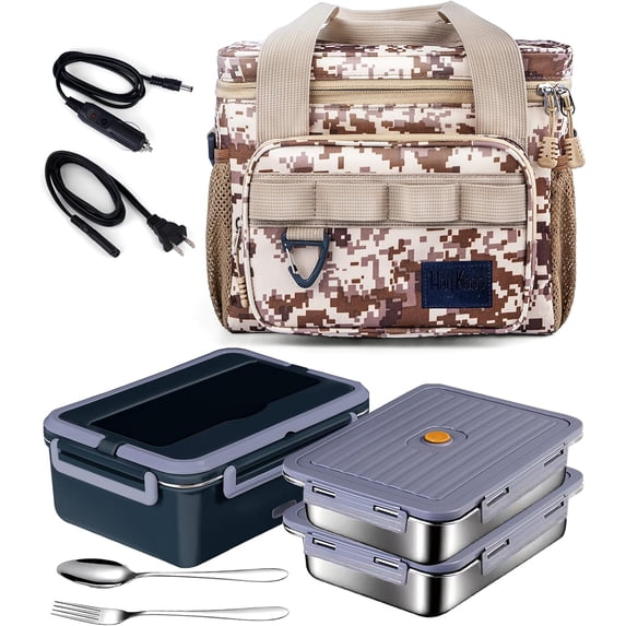 Lunch Box 80W Heated Lunch Boxes for Work///, 1.8L Portable Warmer ...