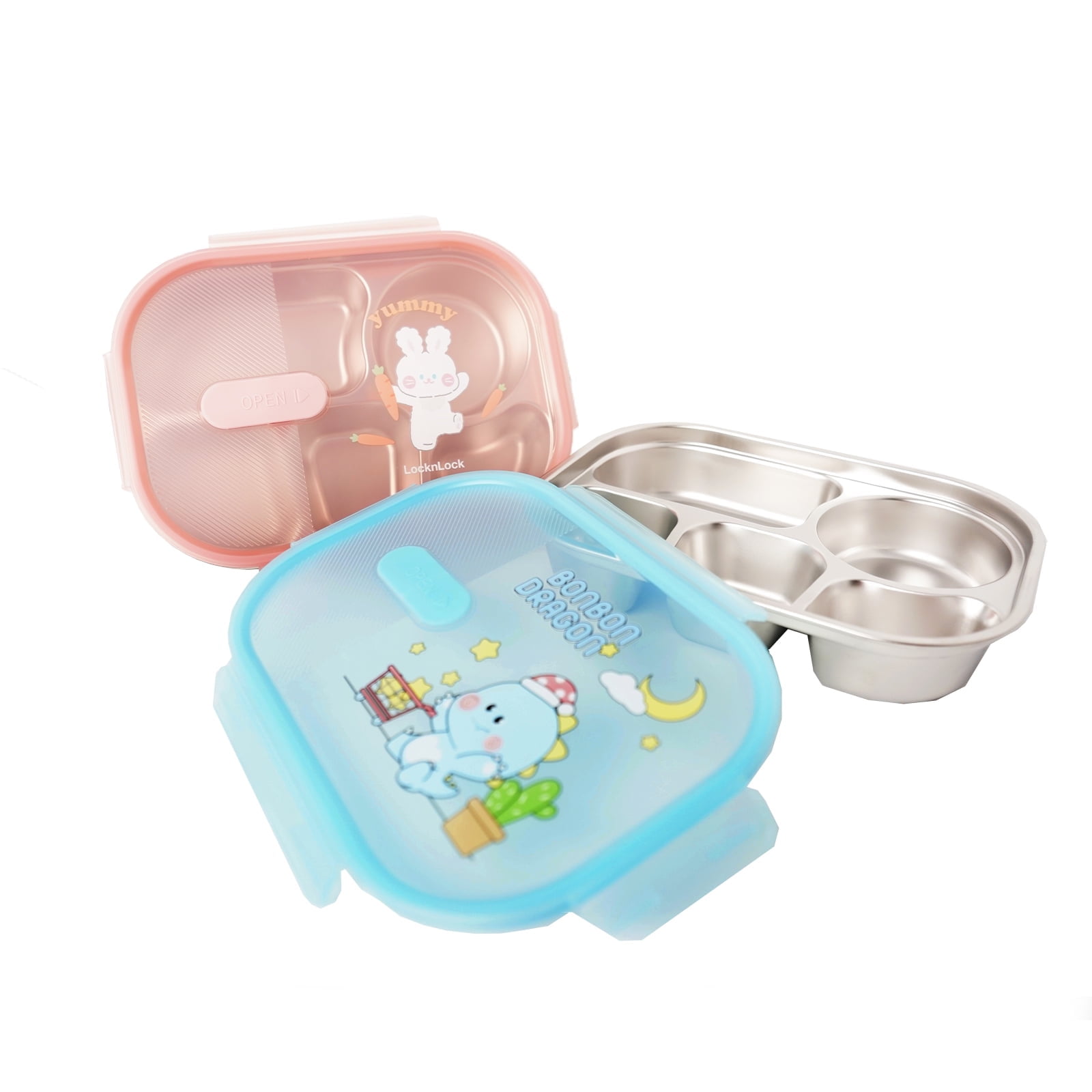 Lunch Box, Bento Boxes, 5 Compartment Bento Lunch Box, Stainless Steel ...