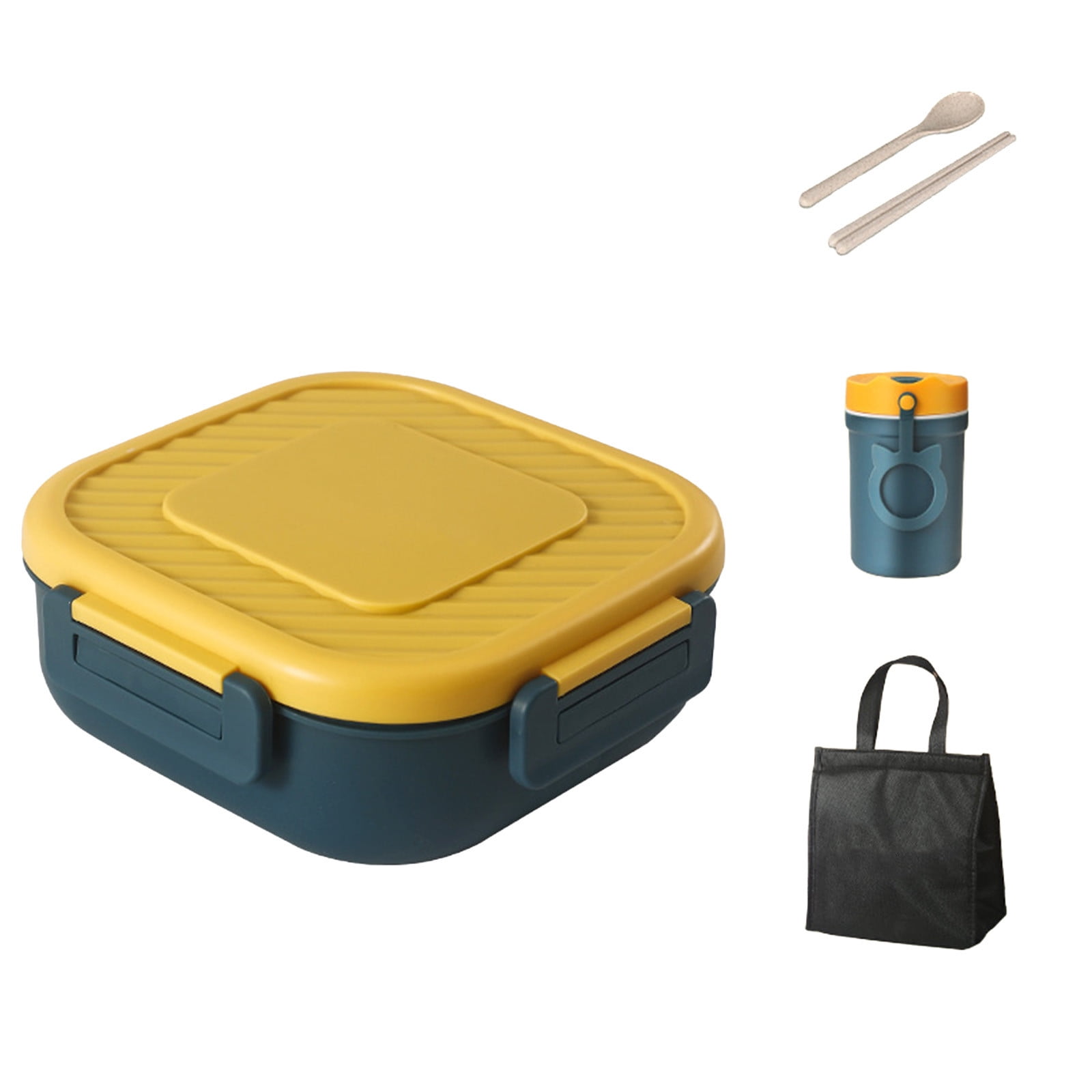 Lunch Box with Compartments Lunch Box Set: Lunch Box with Tableware ...